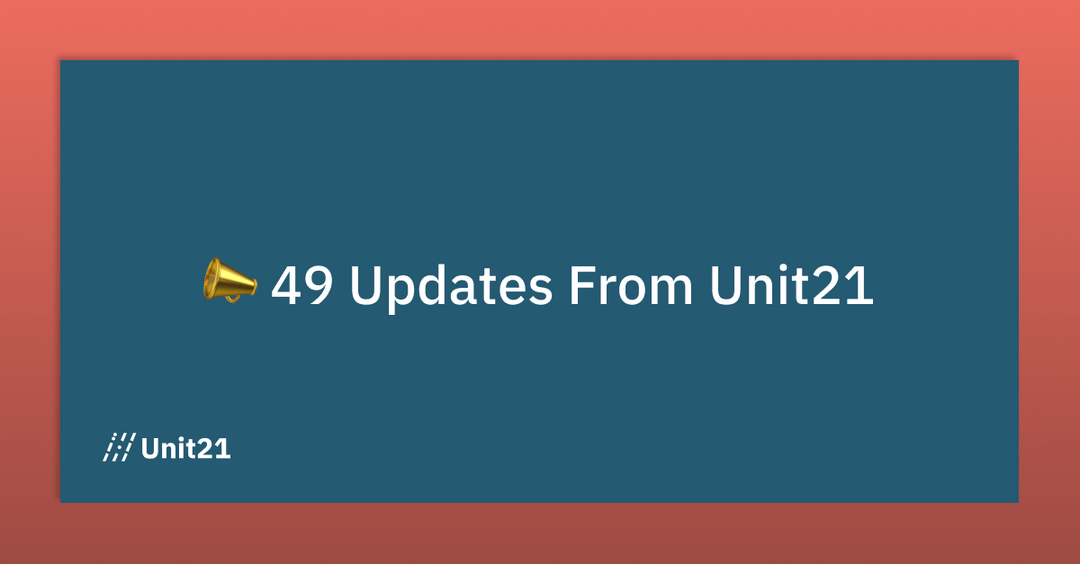 49 Updates To Unit21 To Help You Blog Unit21